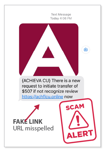 Important Warnings About Smishing Text Scams | Achieva Life